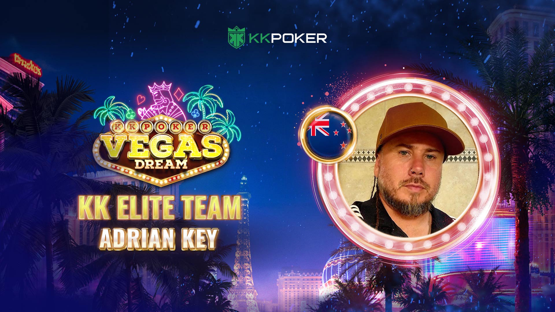 KKPoker Official | Adrian Key, de Nueva Zelanda, gana el paquete Vegas ...